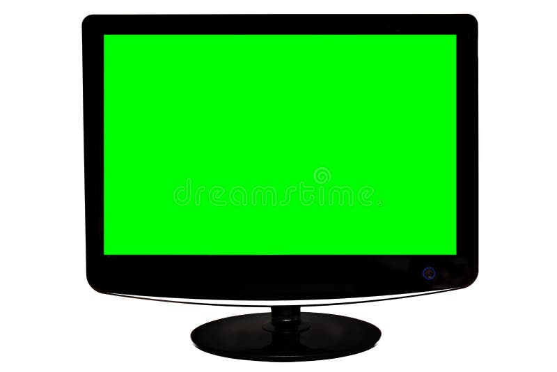 Monitor com tela verde imagem de stock. Imagem de monitor - 121411289