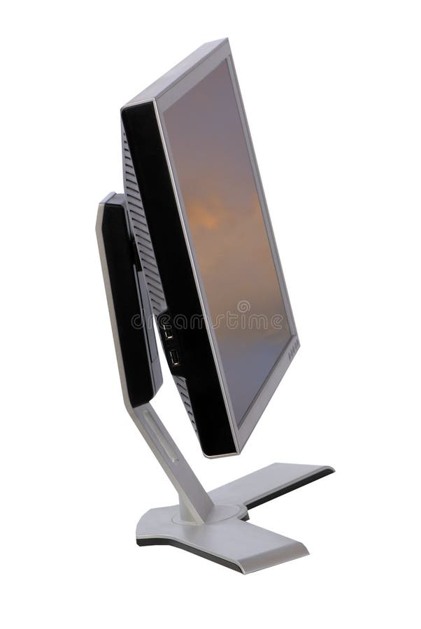 Flat Screen Computer Monitor Stock Photo - Image of modern, technology ...