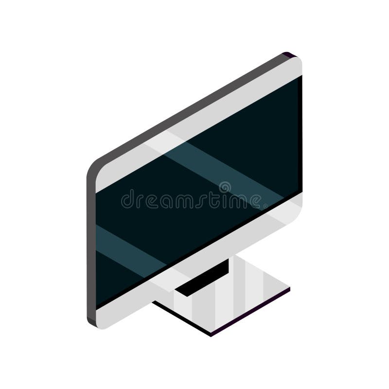 Monitor Computer Device Gadget Technology Isometric Isolated Icon Stock ...
