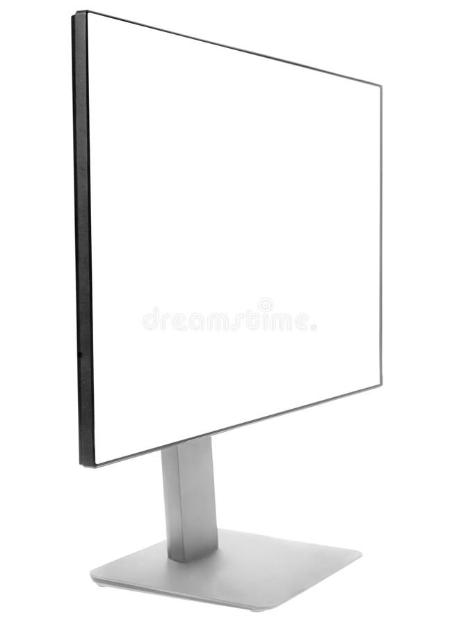 Computer Display with Blank White Screen. Front View Stock Image ...