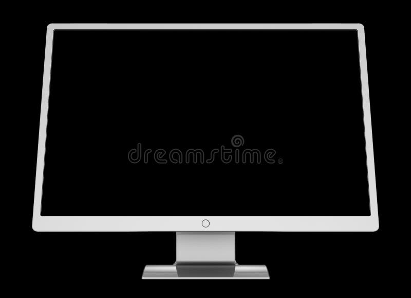 Monitor Computer Flat Presentation Screen Wide Empty Stock Illustration ...