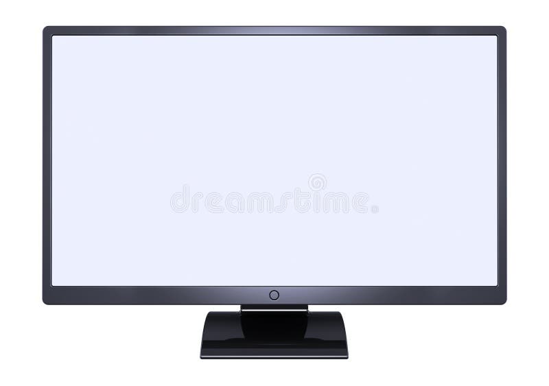 Monitor Computer Flat Screen Wide Blank Display Black Stock ...