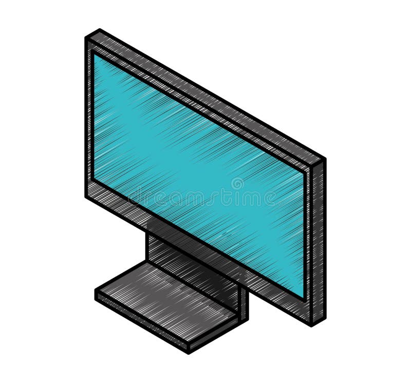 Monitor Computer Isometric Icon Stock Vector - Illustration of computer ...
