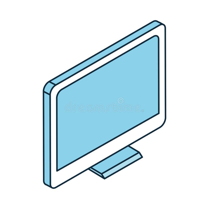Monitor computer isometric stock vector. Illustration of usability ...