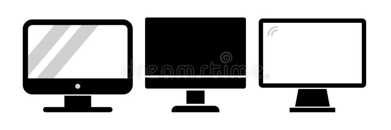 Monitor Computer Laptop Icons Vector Stock Vector - Illustration of ...