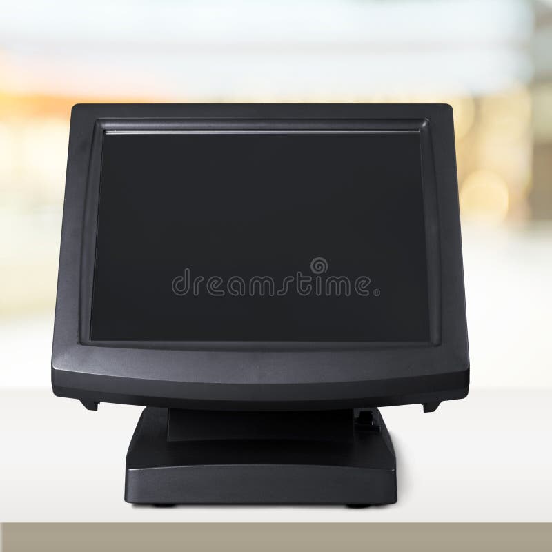 Black Monitor Isolated On Background Stock Photo - Image of screen ...