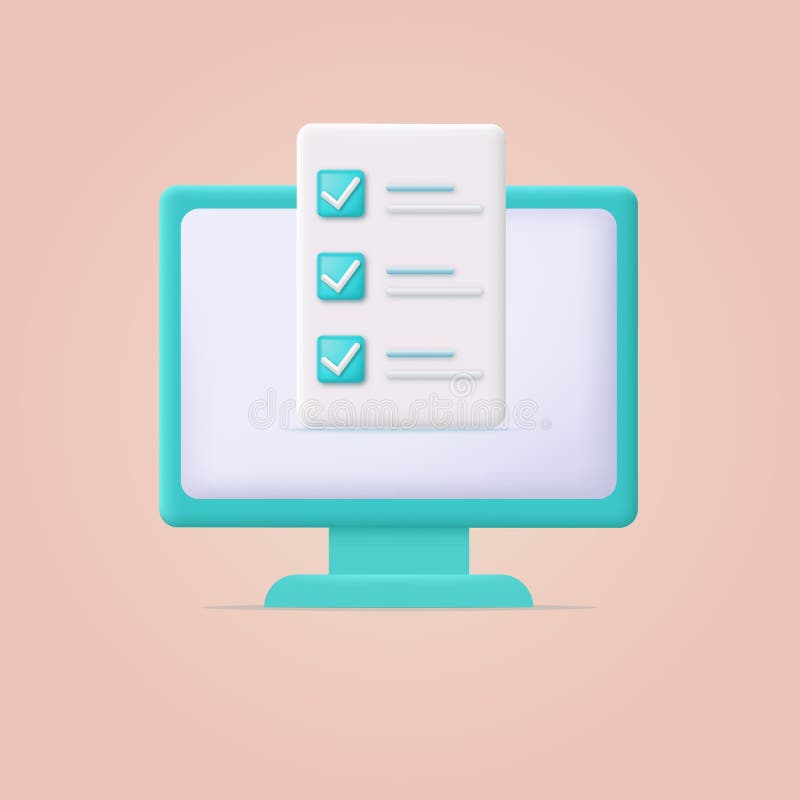 Monitor Computer with Text File Editing Concept. Vector Stock Vector ...