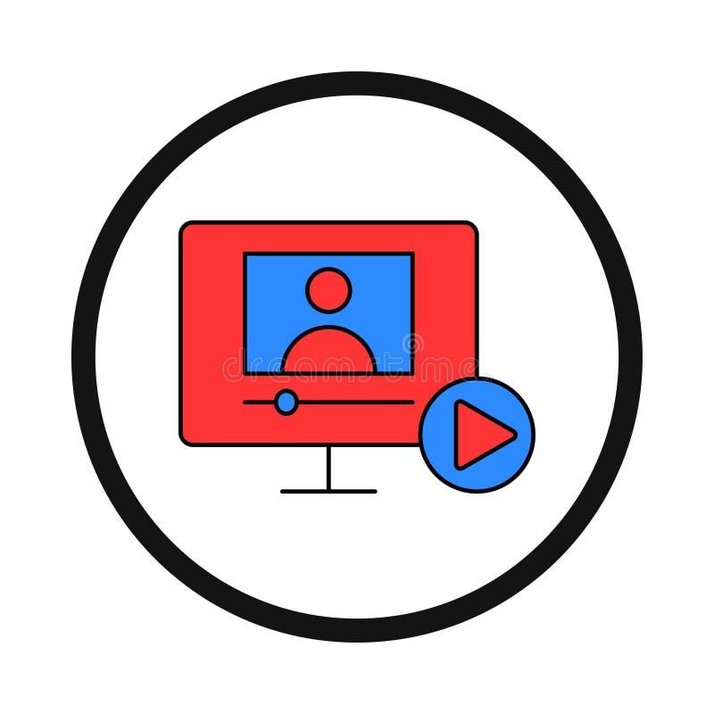 Monitor, Computer, Video Player, Video, Computer Video Icon Stock ...