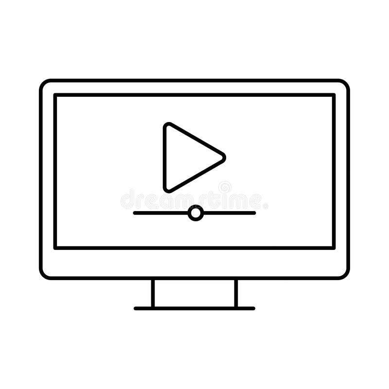 Monitor, Computer, Video Player, Video, Computer Video Icon Stock ...