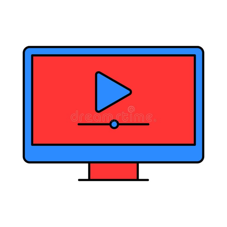 Monitor, Computer, Video Player, Video, Computer Video Icon Stock ...