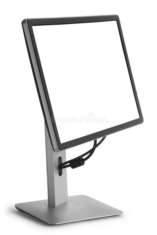 Monitor Con Una Pantalla Blanca Imagen de archivo - Imagen de imagen ...