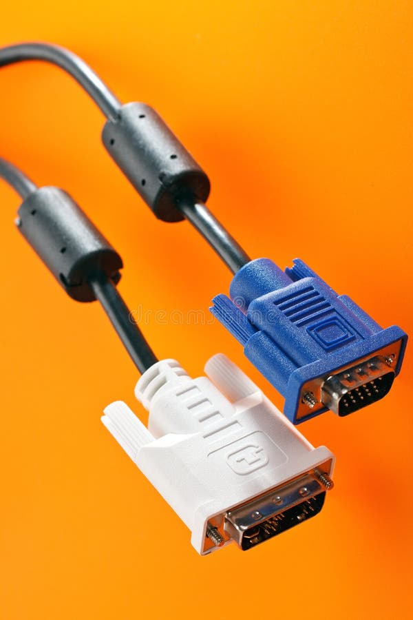 Monitor connectors stock photo. Image of analog, color - 12965440