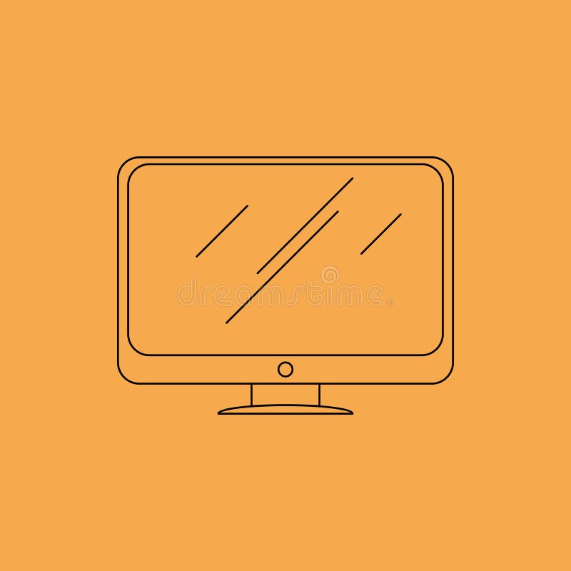 Monitor console icon stock vector. Illustration of equipment - 98669607