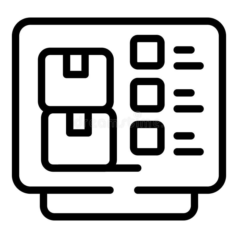 Monitor Control Product Icon Outline Vector. Digital Management Stock ...