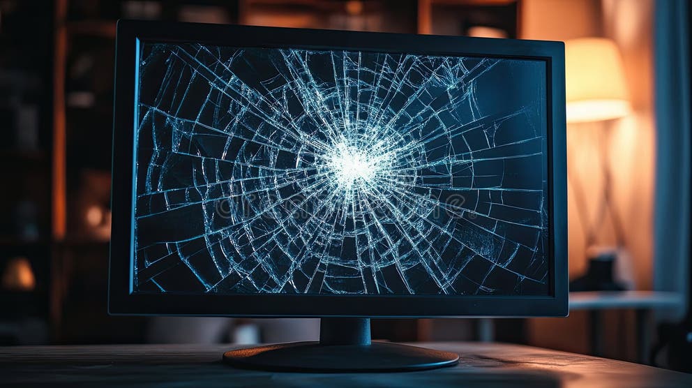 Broken Cracked Computer Screen Stock Illustrations – 879 Broken Cracked ...