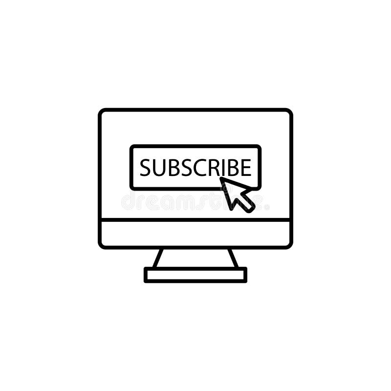 Monitor Cursor Subscribe Icon. Element of Online and Web for Mobile ...