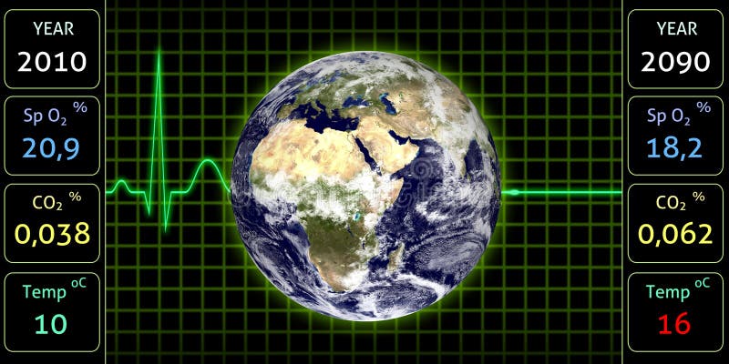 Monitor da terra ilustração stock. Ilustração de conceptual - 14577886