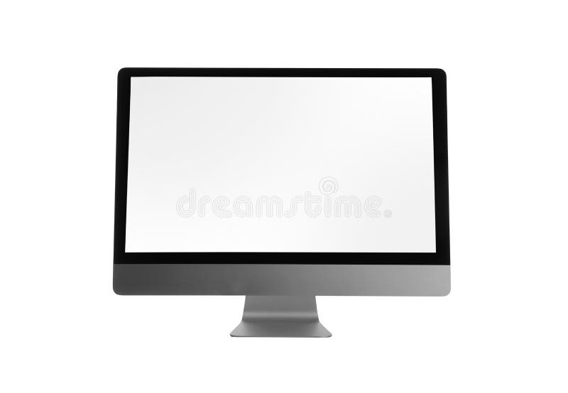 Monitor De Computador Moderno Com Tela Isolada Em Branco Foto de Stock ...