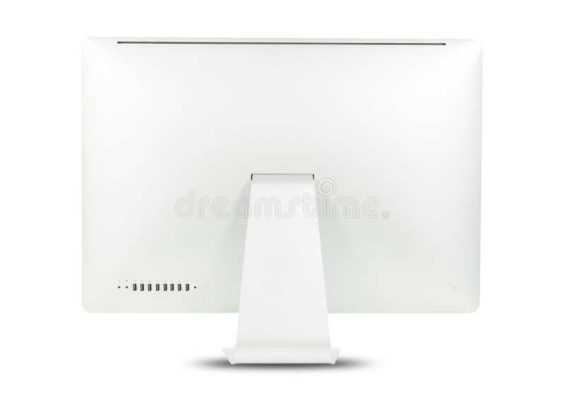 Monitor De Computadora Blanco Aislado Foto de archivo - Imagen de alto ...