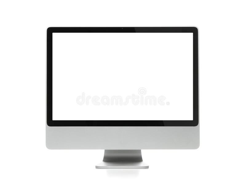Monitor De Computadora En Blanco Con El Camino De Recortes Imagen de ...