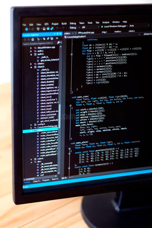 Monitor Del Desarrollador De Las TIC Foto de archivo - Imagen de ...