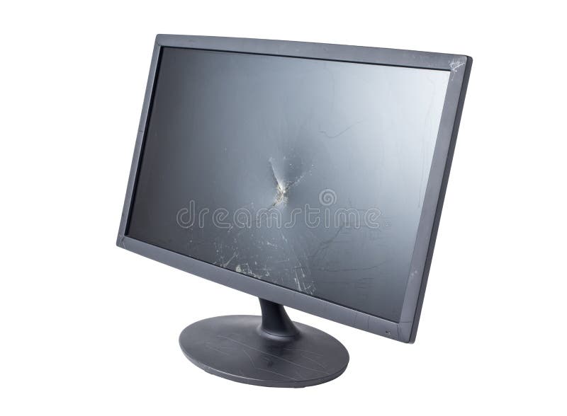Vecchio Monitor Del Computer Fotografia Stock - Immagine di schermo ...
