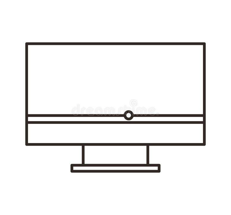 Monitor Desktop Computer Icon Stock Vector - Illustration of device ...