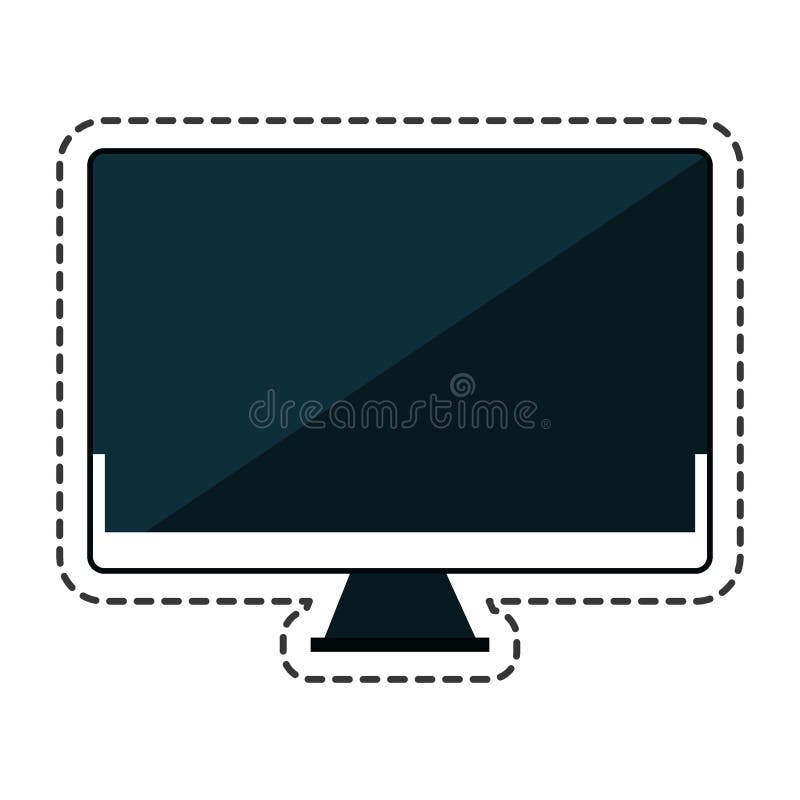 Monitor Desktop Computer Icon Stock Vector - Illustration of design ...