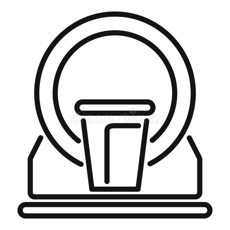 Monitor Diagnostic Device Icon Outline Vector. Scan Xray Medical Stock ...