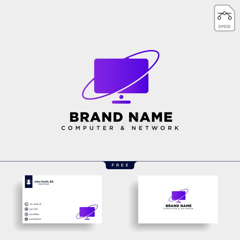Monitor Digital Technology Logo Template Vector Illustration Icon ...