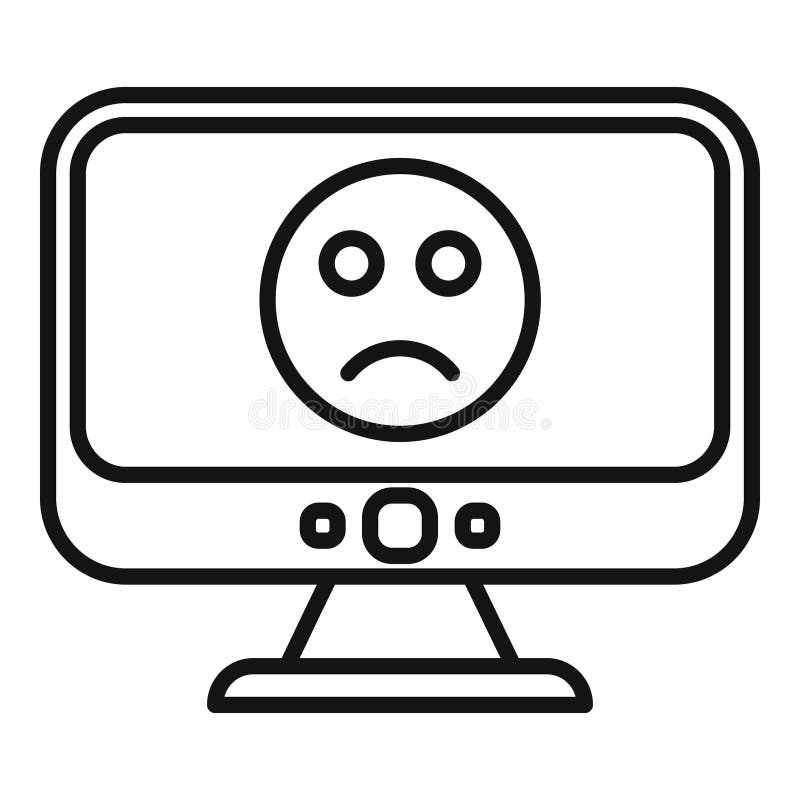 Monitor Dislike Icon Outline Vector. Social Media Stock Vector ...