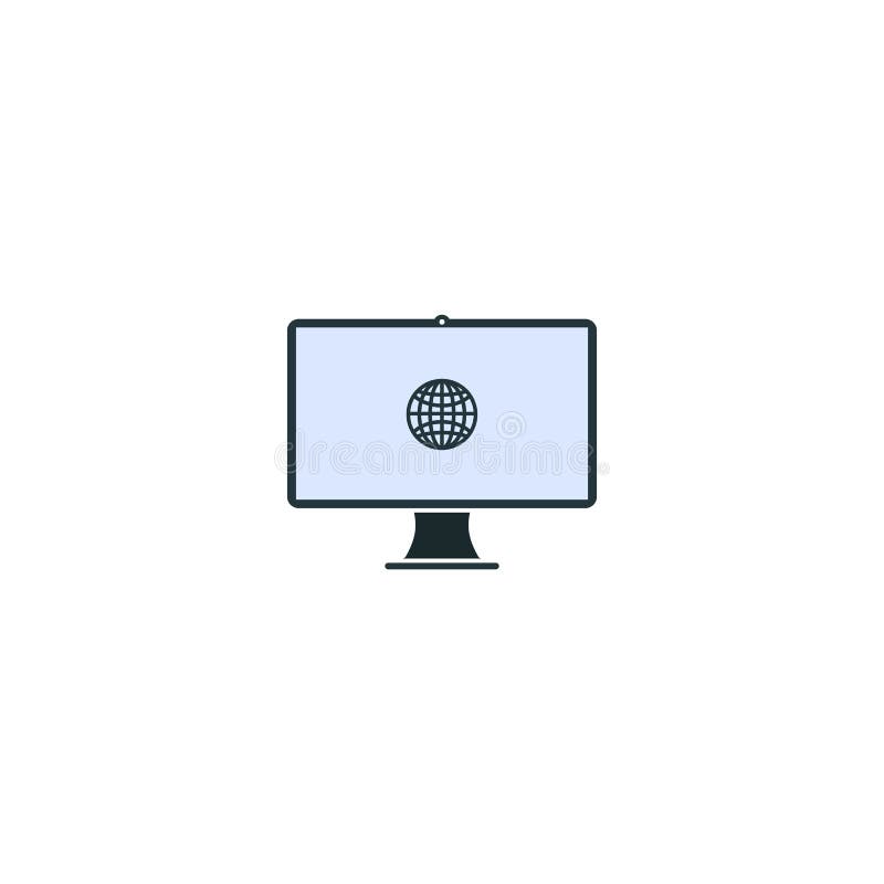 Monitor Display Computer Device. Vector Symbol Modern Style EPS10 Stock ...