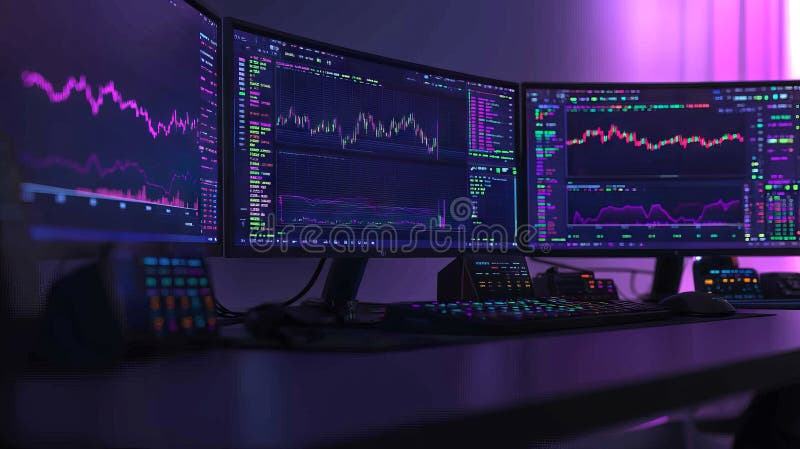 Monitor Displaying a Dashboard with Real-time Data Analytics, Graphs ...