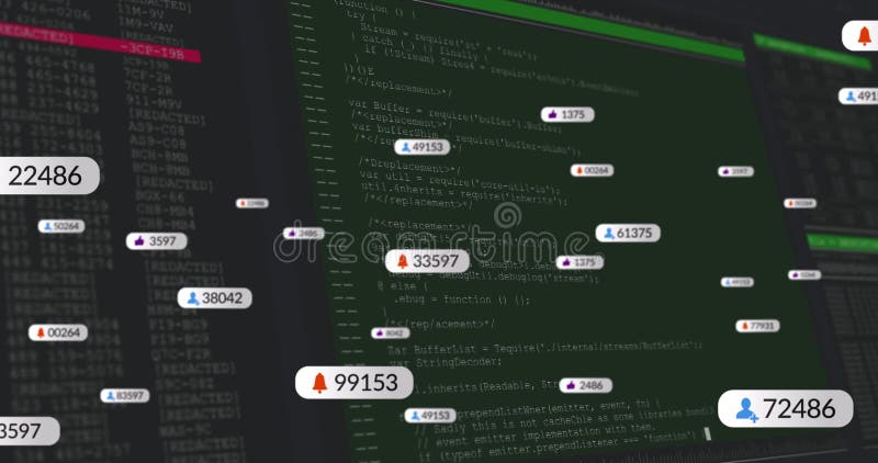 Monitor Displaying Green Syntax Highlights while Floating Notification ...