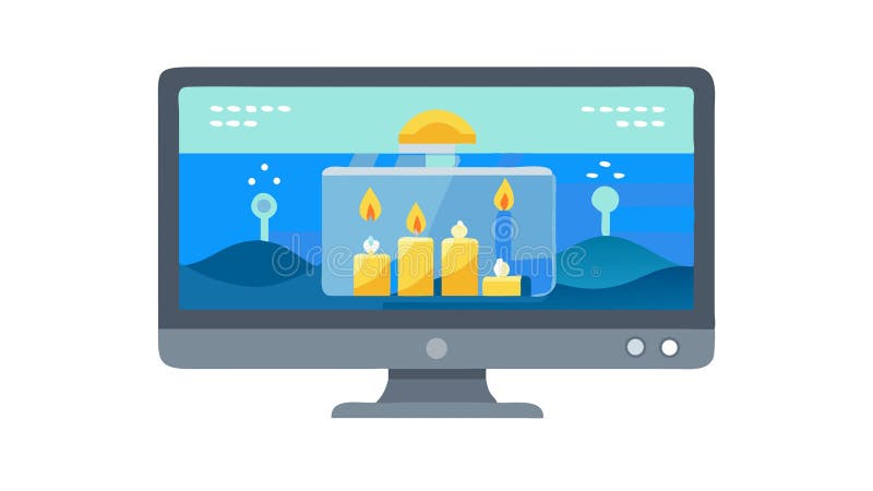 Monitor Displaying Ideas and Creative Solutions, Vector Design ...