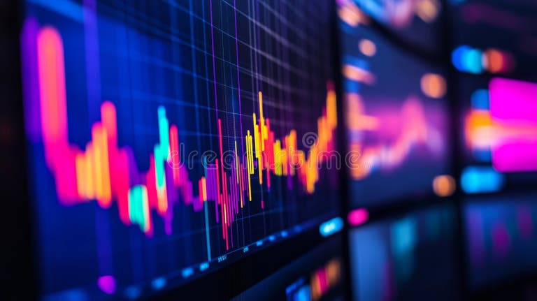 A Monitor Displays a Complex Network Monitoring Interface with Live Data Analytics, Charts, and ...