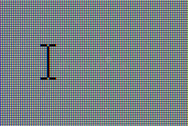 Monitor Do Computador Do LCD Com Cursor Foto de Stock - Imagem de macro ...