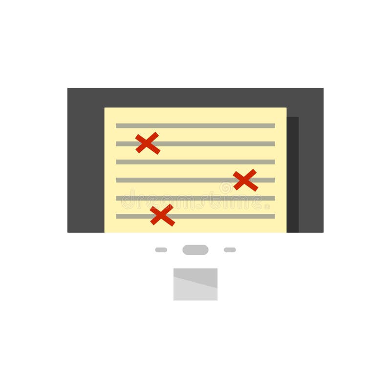 Monitor Document Editor Icon Flat Isolated Vector Stock Vector ...