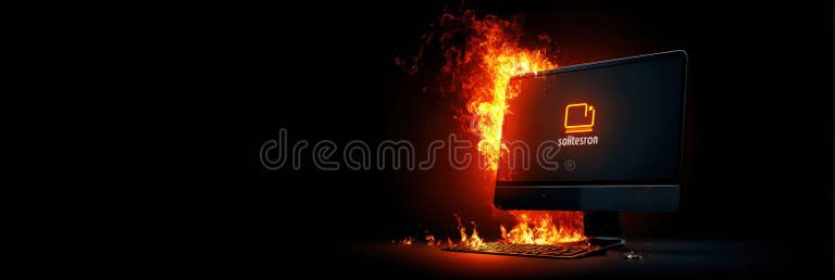 Monitor Experiencing Critical Failure while on Fire with the Screen ...