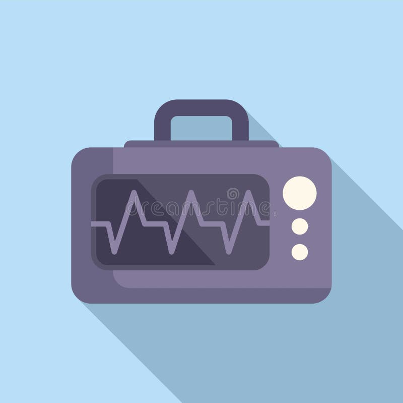 Monitor Event Heart Icon Flat Vector. Impact Sick Stock Illustration ...