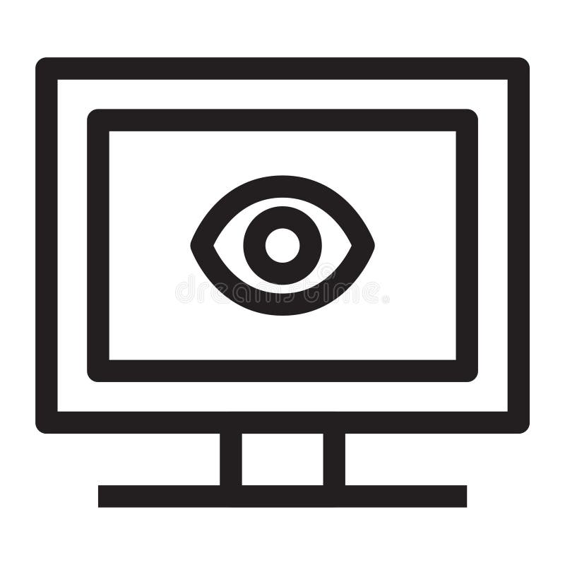 Monitor eye stock vector. Illustration of concept, internet - 100202025