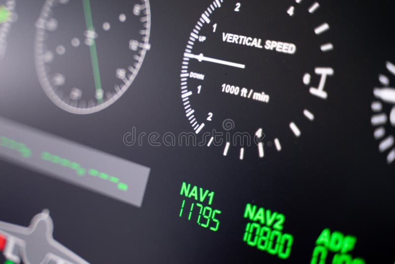 Monitor of the Fighter Aircraft in the Pilot Training Stock Photo ...