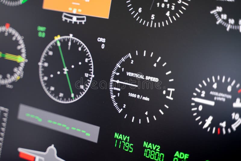 Monitor of the Fighter Aircraft in the Pilot Training Stock Photo ...