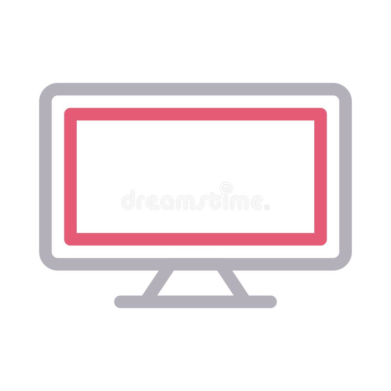 Monitor Flags Color Line Vector Icon Stock Vector - Illustration of ...