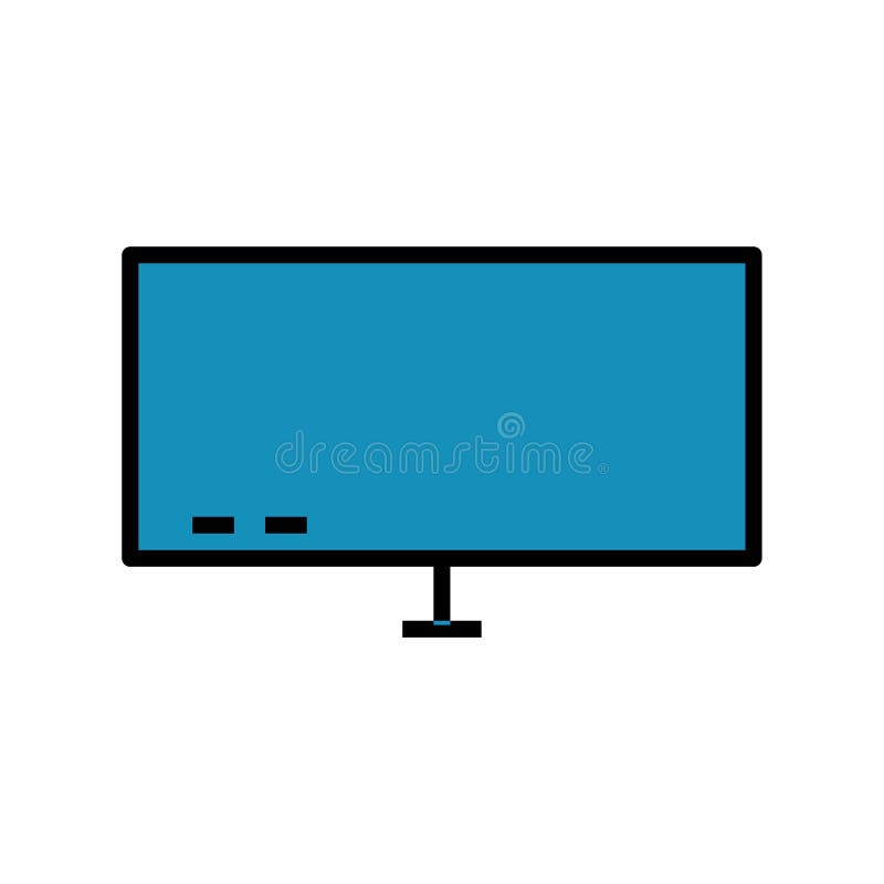 Monitor Flat Icon. Simple Design Editable. Design Illustration Stock ...