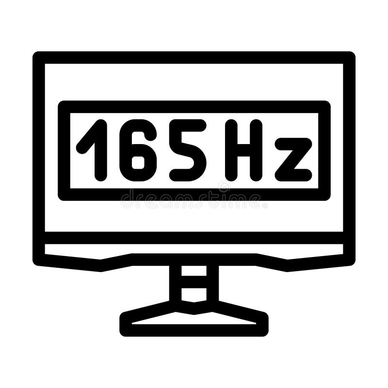 Monitor Gaming Pc Line Icon Vector Illustration Stock Vector ...