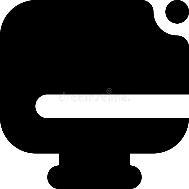 Monitor Glyph Style Icon Design Symbol and Illustration Vector Stock ...