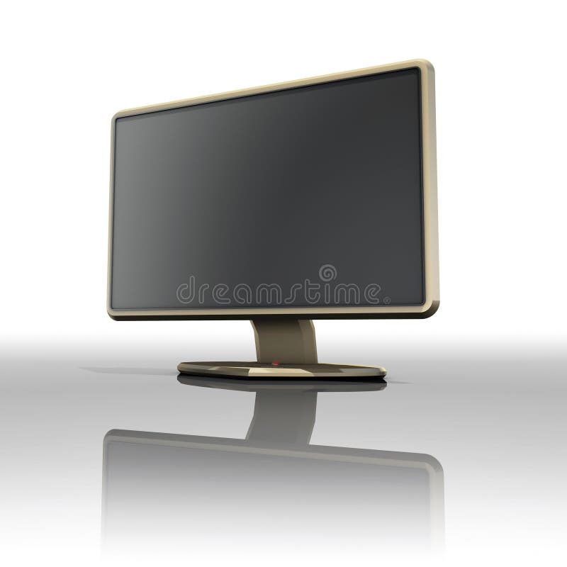 Monitor gold stock illustration. Illustration of computer - 13974765