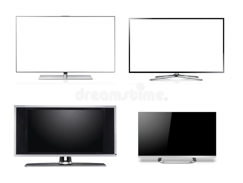 Monitor a Grande Schermo Di LCD Di HDTV Illustrazione di Stock ...