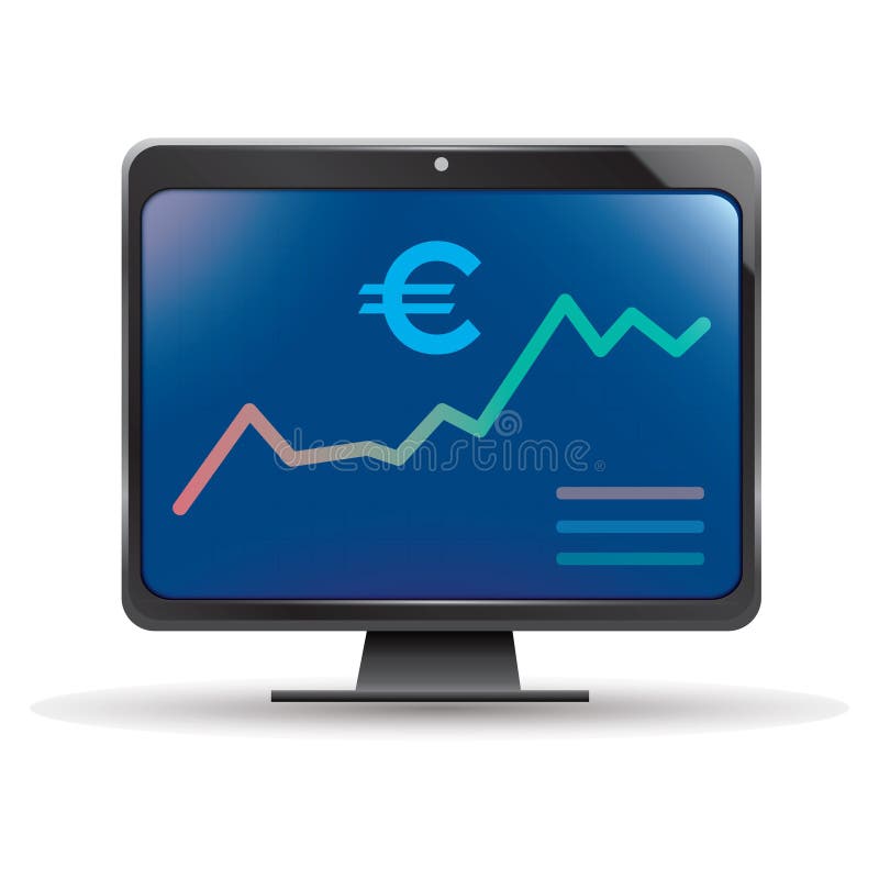Monitor with Graph. Vector Illustration Decorative Design Stock Vector ... Monitor with Graph. Vector Illustration Decorative Design Stock Vector ...